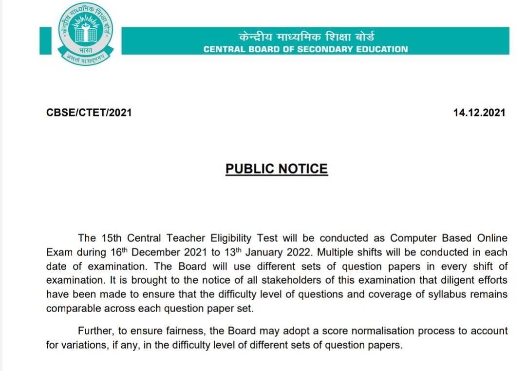 CTET 2021 Normalisation Process, Explaination, How Normalisation will work - nExamHive